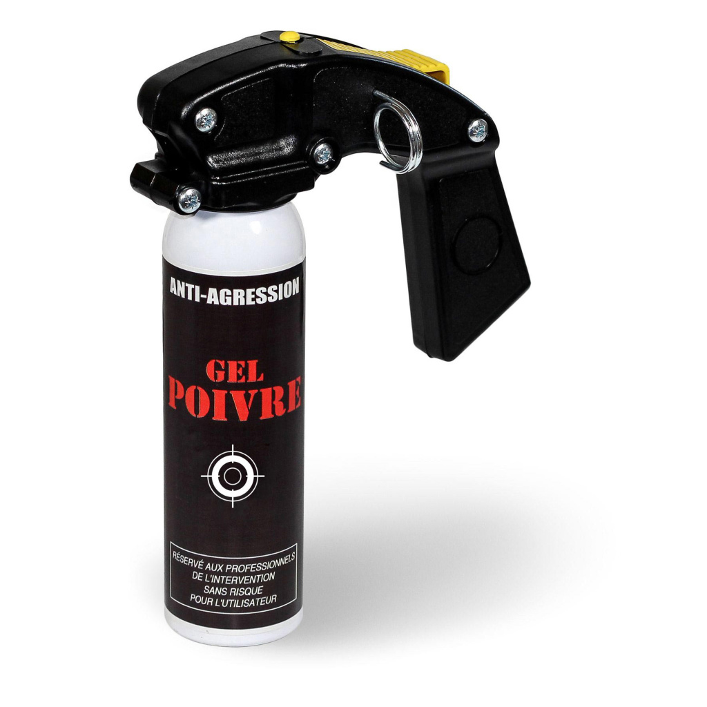 AEROSOL LACRYMOGENE ANTI-AGRESSION GEL POIVRE 100 ML AVEC POIGNEE ...